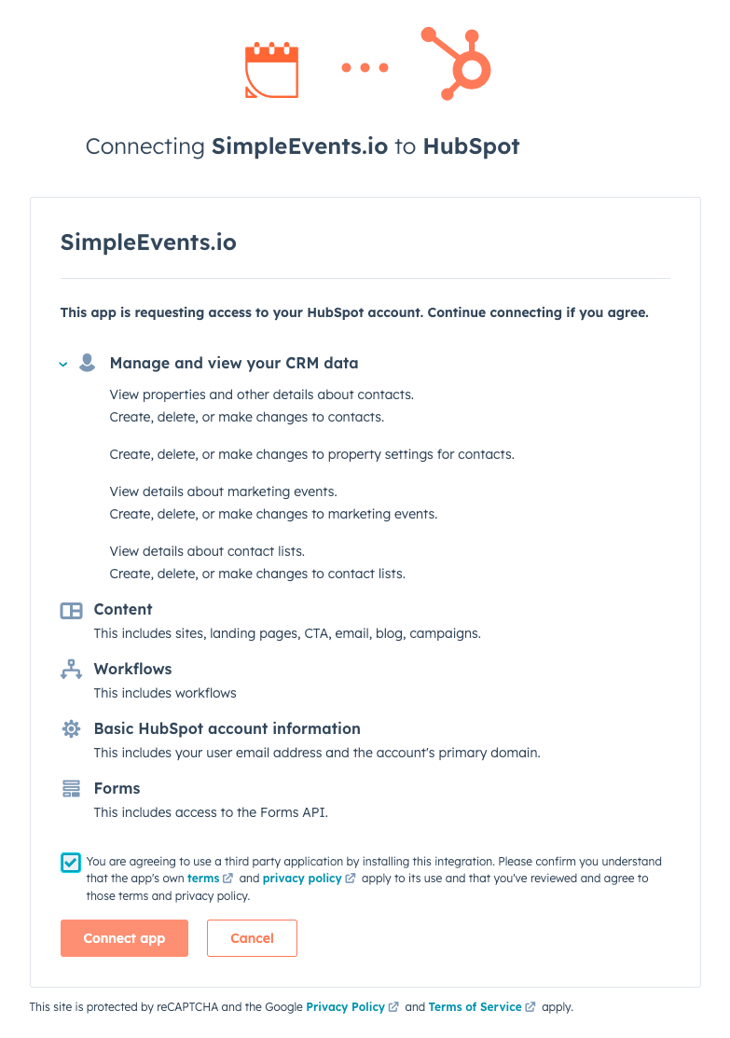 Setup for SimpleEvents.io